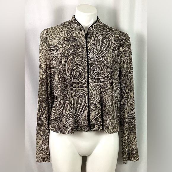 Alex Evenings | Jackets & Coats | Alex Evenings Glitter Paisley Jacket ...
